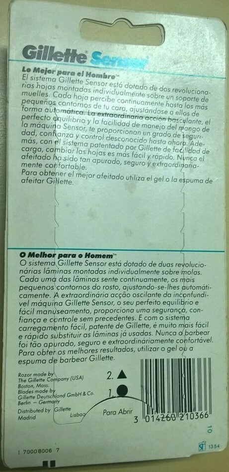 Gillette Sensor Razor Refill Metal shaver Handle Made in USA fit Excel ...