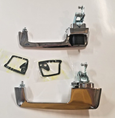1968-1969 Dodge Dart Charger Door Handles with Black Knobs A-Body and B ...
