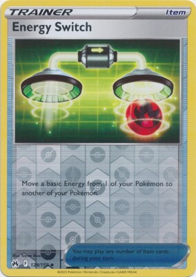 Reverse Holo Energy Switch 129/159 Uncommon Crown Zenith Pokemon TCG | eBay