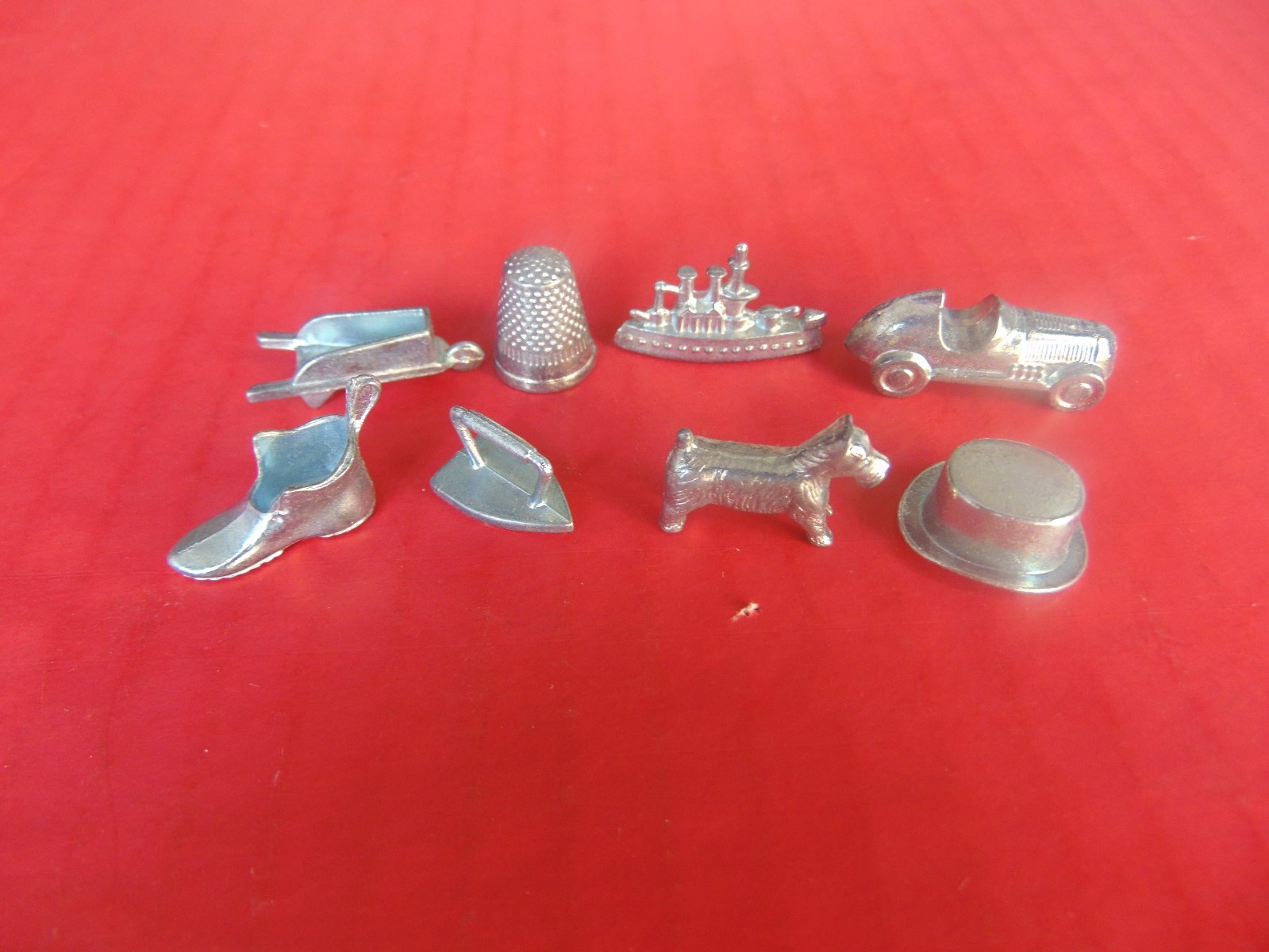 GAME PIECES TOKENS Dog Car Iron Thimble Hat Shoe Wheelbarrow Battleship ...