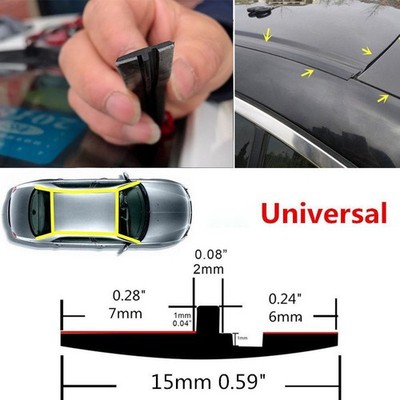 1x Rubber Car Roof Door Gutter Seal Casement Sunroof Cover Strip Water ...