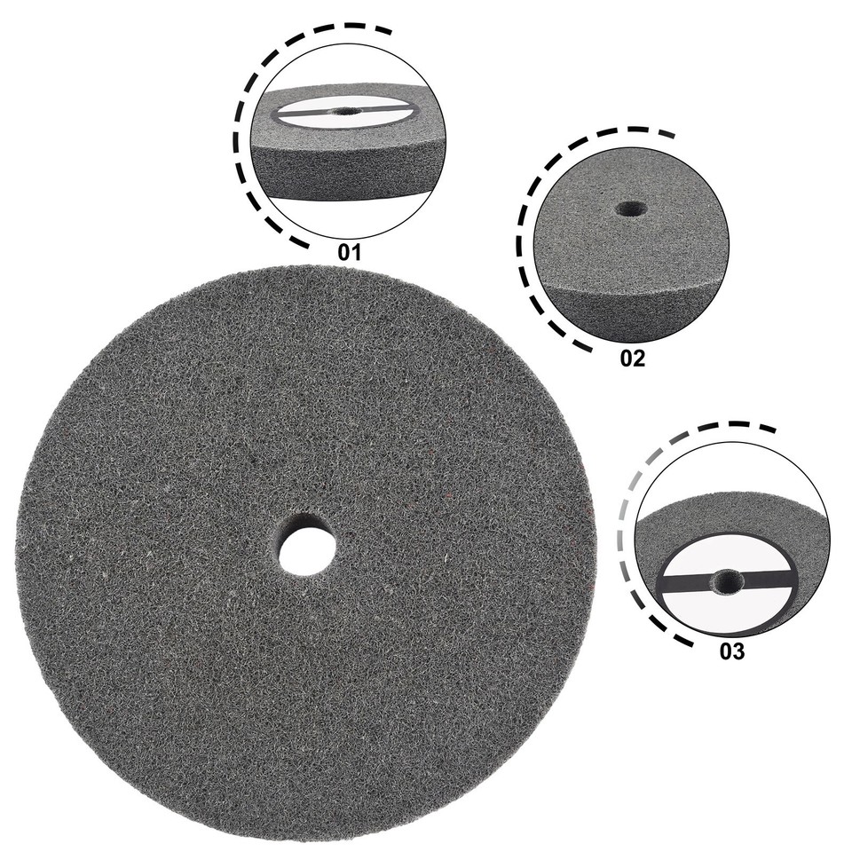 Polishing Wheel Buffing Disc Grey Nylon Fiber 180Grit 5P/7P/9P Abrasive ...