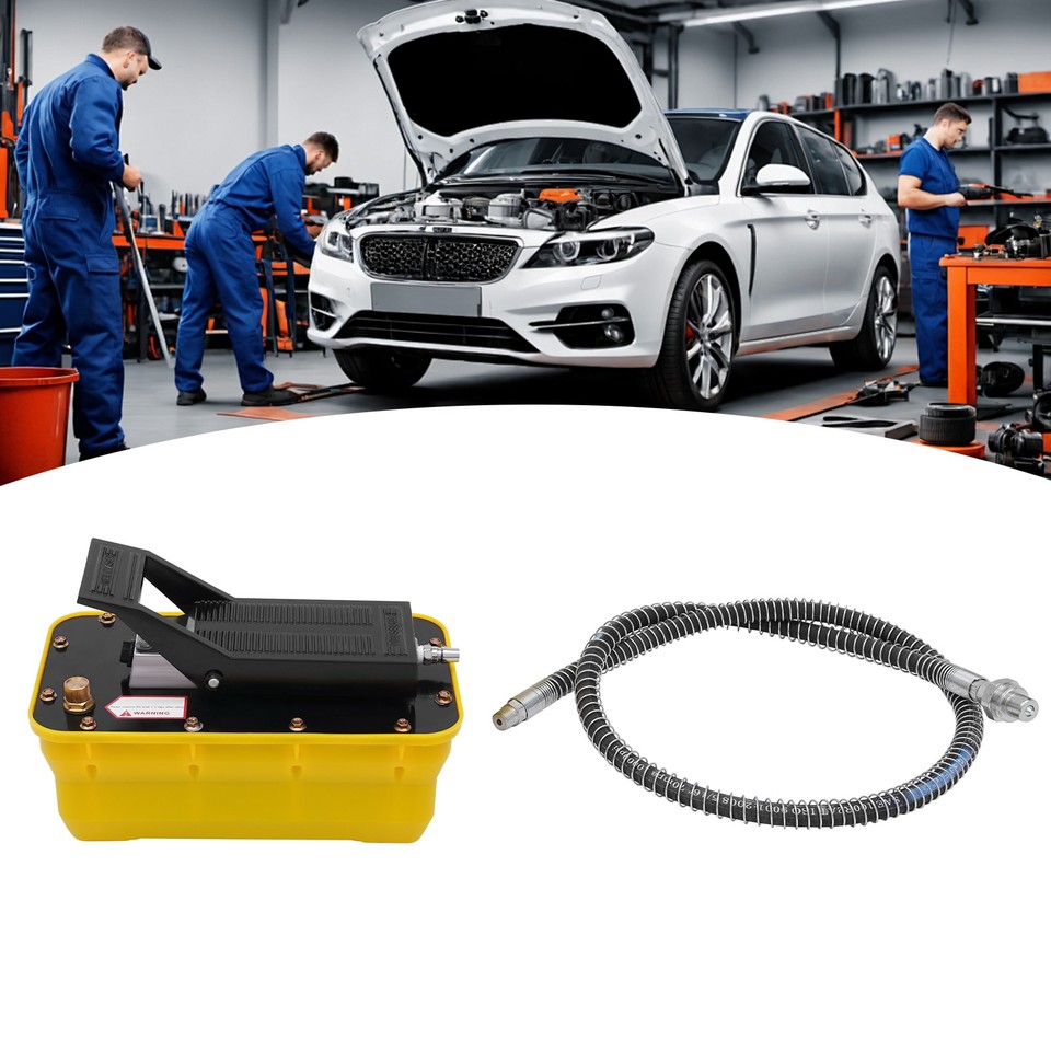 Air Hydraulic Jack Pump Rotary Lift Auto Body Frame Machines 1/4NPT+Air ...