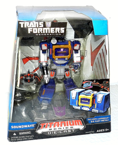 TRANSFORMERS SOUNDWAVE TITANIUM SERIES NEW SEALED FIGURE HASBRO DIE ...