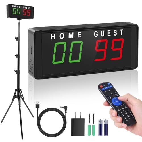 LED Electronic Scoreboard Digital Score Keeper with Remote & Tripod, | eBay