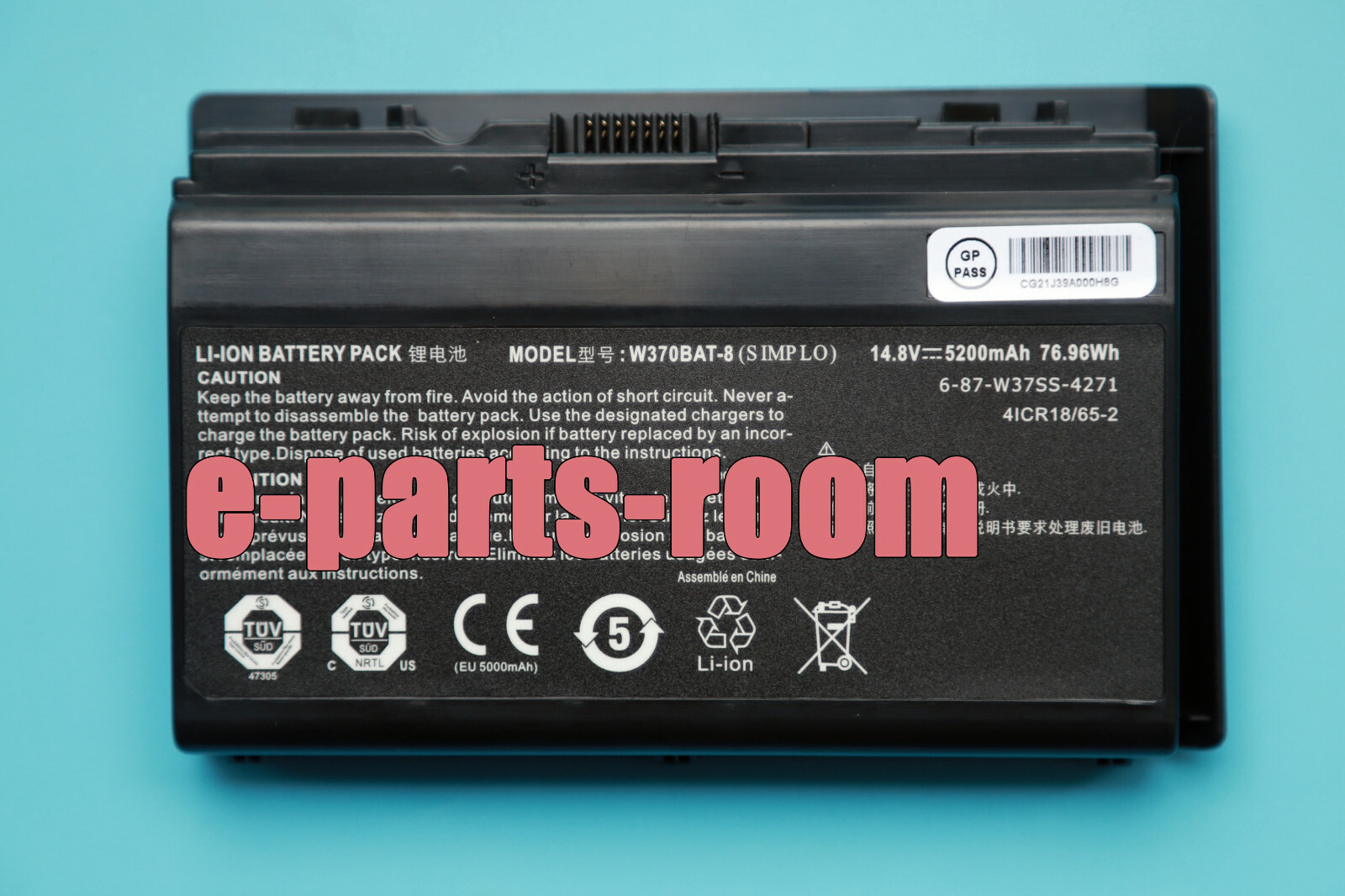 New Genuine W370BAT-8 Battery for Clevo W350ST W355ST W370ST W370SS ...