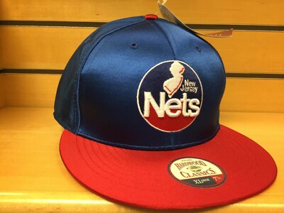 Size 7 1/4 NWT Vintage NBA New Jersey Nets Fitted Cap Hat Red Blue ...