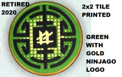 LEGO Ninjago Gold Logo 2x2 Tile Round Ninja Minifigure Gear Printed ...
