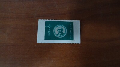 1980's Exempt Washington State License Plate Registration Sticker!!! | eBay