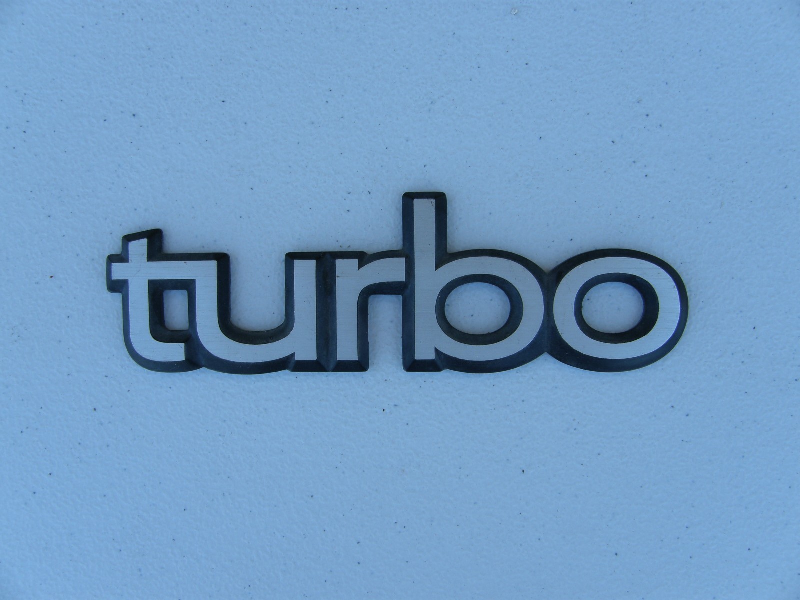 Turbocharger TURBO Large Metal Emblem Nice 6 3/8 x 1 15/16 FREE ShipN ...