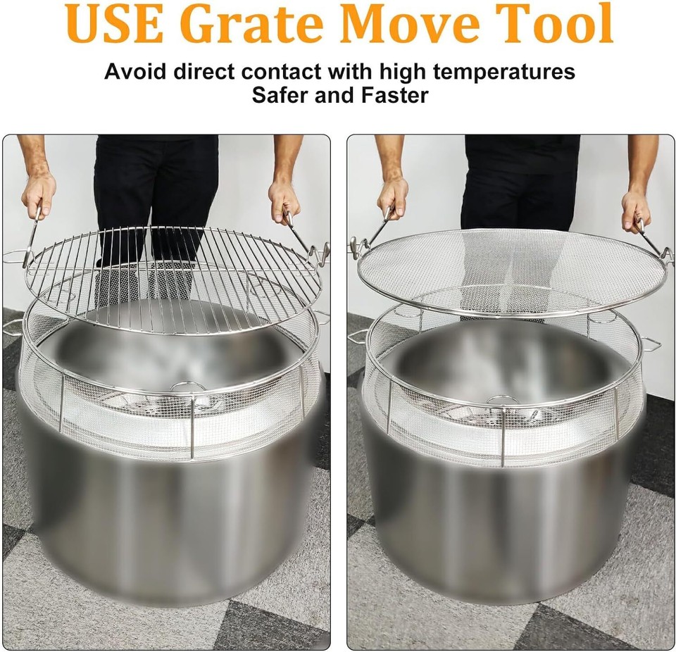 Fire Pit Shield Cooking Grate for Solo Stove Bonfire 19.5",Fire Pit ...