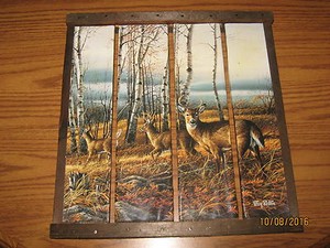 Terry Redlin The Birch Line Wood Plaque can be hung or put on a table ...