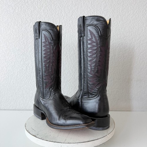 Rod Patrick Bootmakers Mens Cowboy Boots 11.5 B Black Leather Western ...