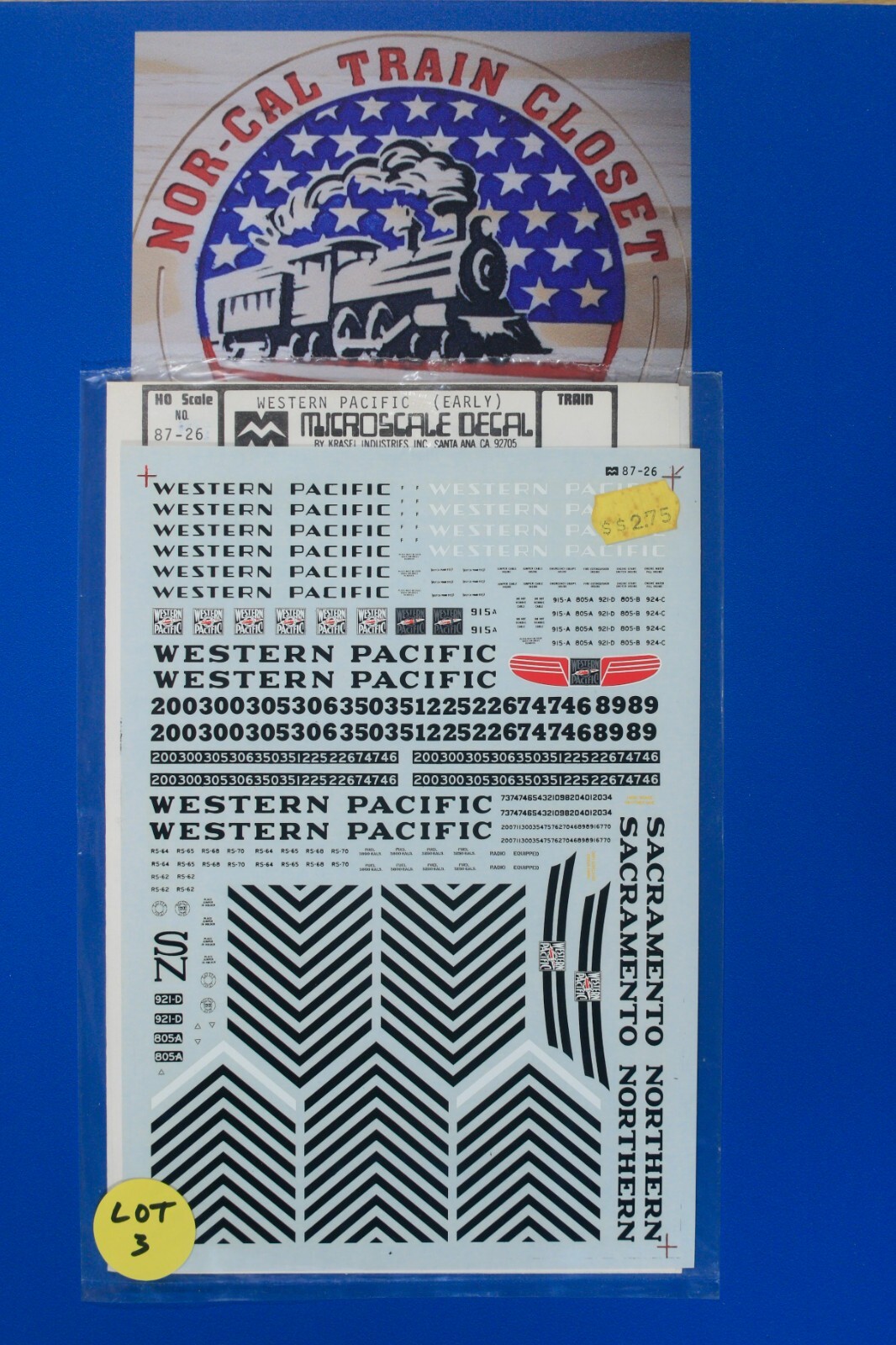 Microscale Decals HO Scale Early WP and Sacramento Northern Diesel ...