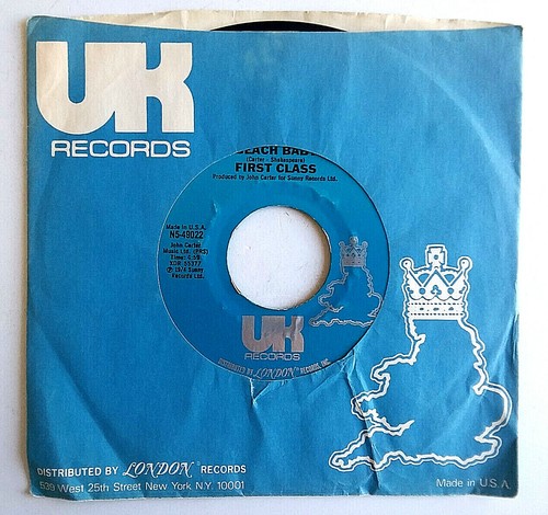 FIRST CLASS - Beach Baby / Both Sides Of The Story 1974 UK N5-49022 ...