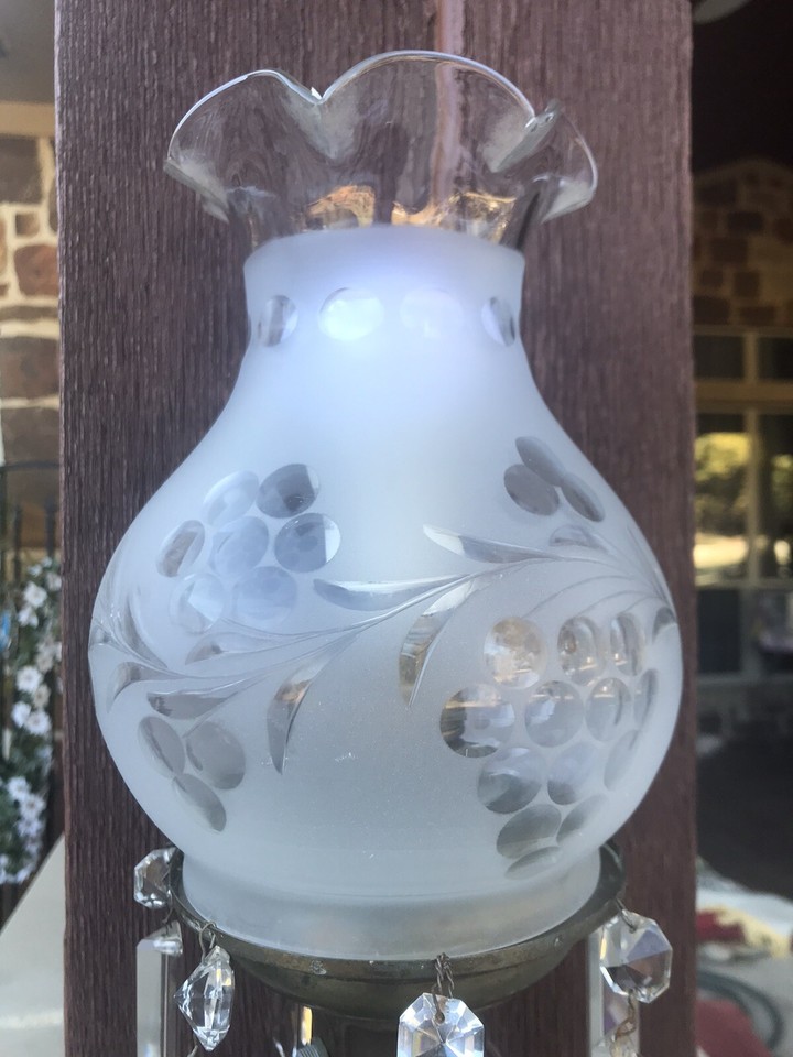 Antique 19 Th Century Victorian Astral Solar Parlor Oil Lamp With ...