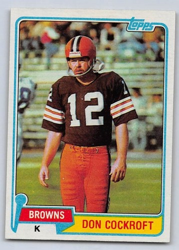 1981 DON COCKROFT - Topps Football Card- # 458 - CLEVELAND BROWNS | eBay