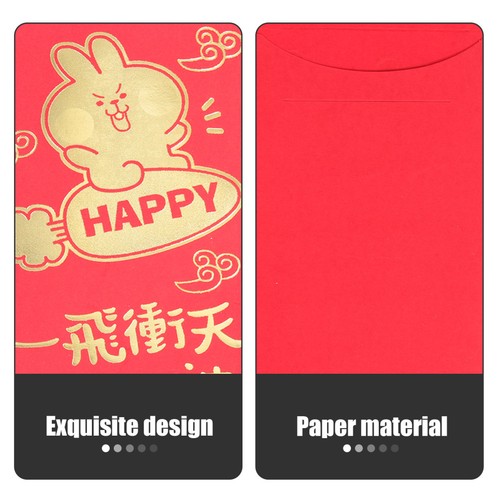 3 Pieces Lunar New Year Red Envelopes Packet Dinner Money Lucky Pouch ...