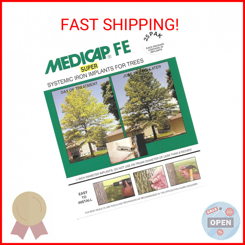 25-Pack Systemic Iron Tree Implants for Iron Chlorosis Control, 1/2 ...