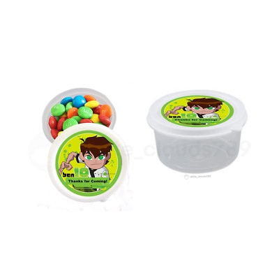 10 Ben 10 Party Favor Small Candy Containers 2.3 oz Fillable Gift Treat ...