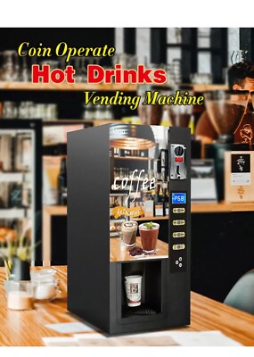 Automatic Tea Coffee Commercial instant Coffee Machine Coin Operated ...
