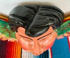 Mexican Folk Art Carved Wood Angel Cacheton Bust Wall Hanging Colonial ...