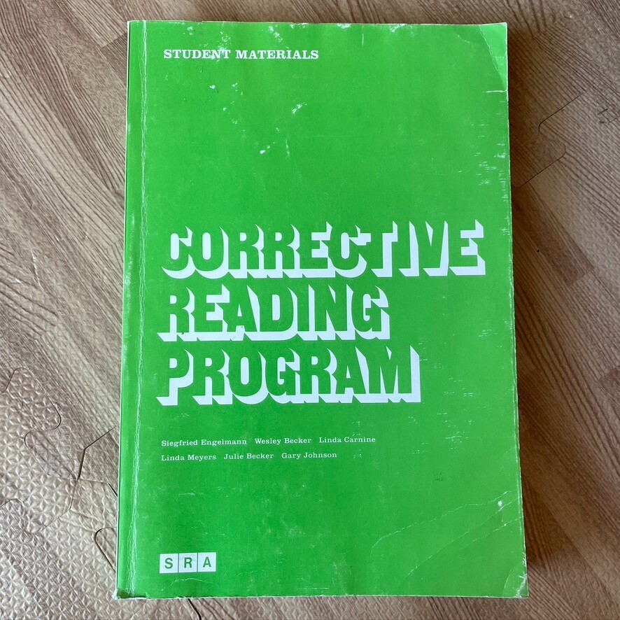 SRA Corrective Reading Program Engelmann Direct Instruction Set 1974 SRA Corrective Reading Program Engelmann Direct Instruction Set 1974