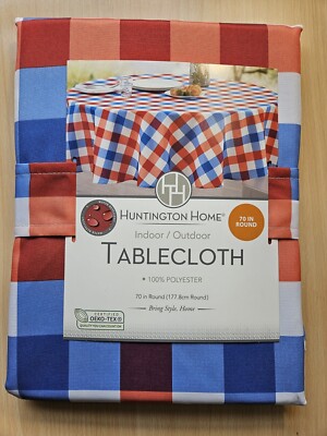 Huntington Home, 100% Cotton 70 Inch Round Tablecloth | eBay