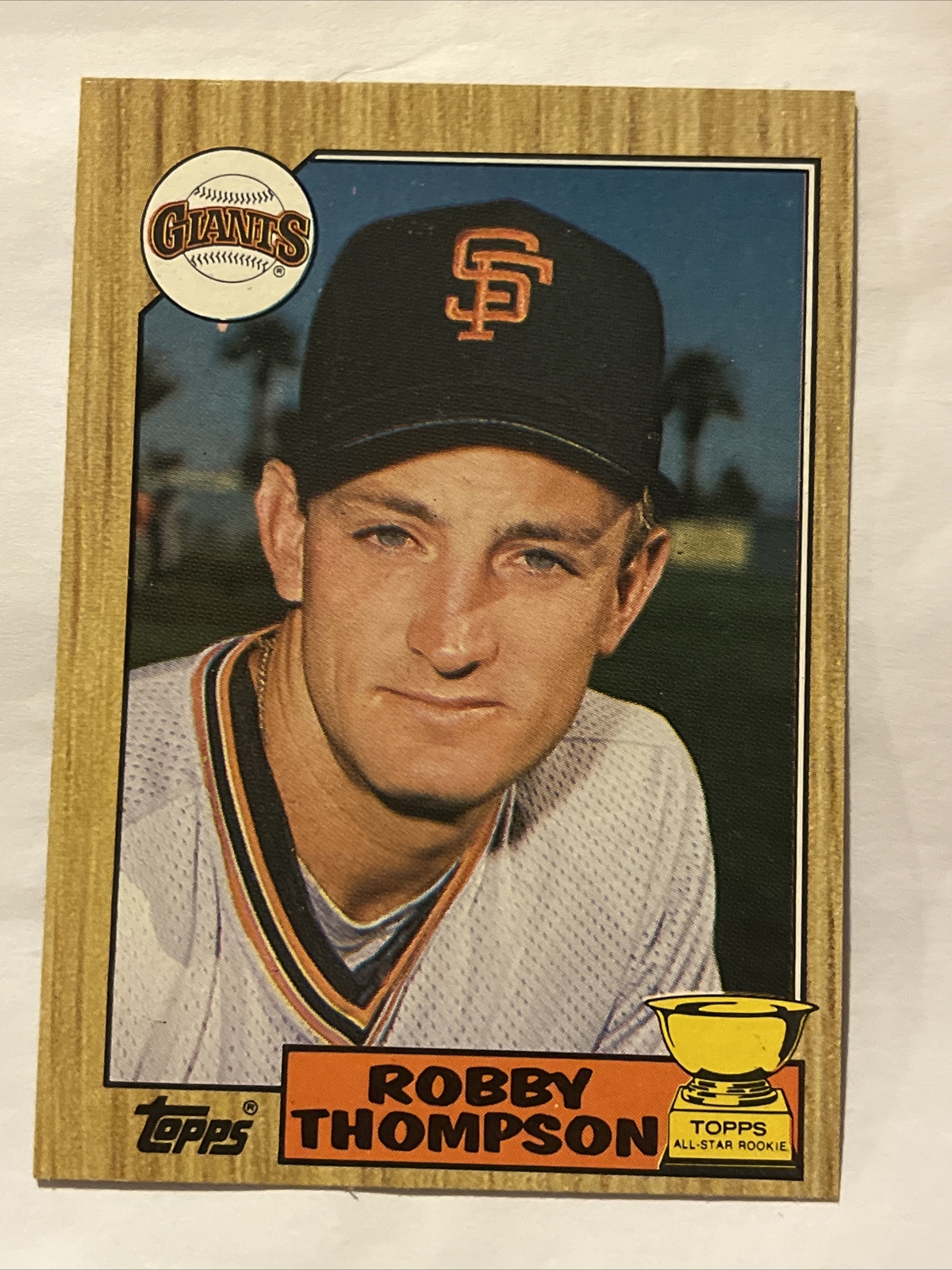 1987 Topps Baseball Card Robby Thompson Rookie San Francisco Giants ...