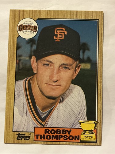 1987 Topps Baseball Card Robby Thompson Rookie San Francisco Giants ...