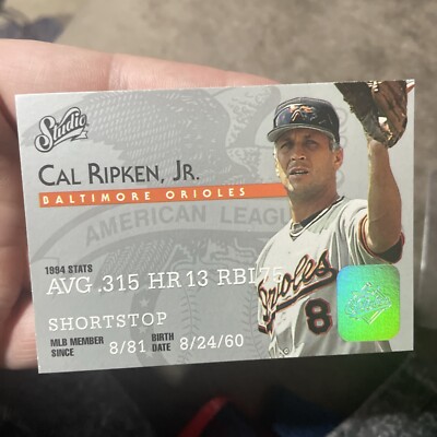 1995 Studio Platinum Plastic Card Cal Ripken Jr. #8 | eBay
