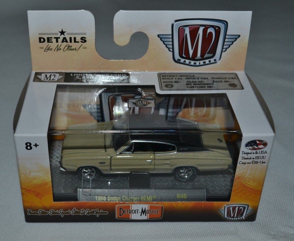 M2 MACHINES CASTLINE 2017 DETROIT MUSCLE - 1966 DODGE CHARGER HEMI TAN ...