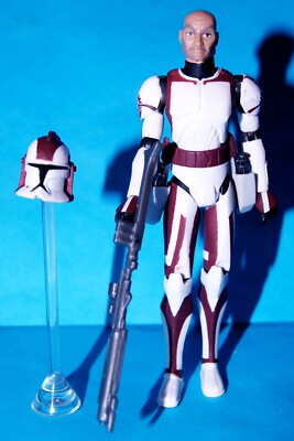 STAR WARS CLONE WARS CLONE COMMANDER STONE CW44 LOOSE COMPLETE | eBay