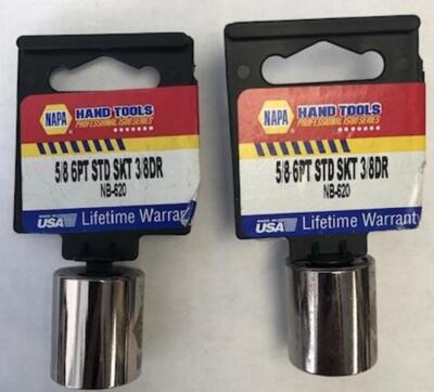 Napa NB-620 3/8" Drive 5/8" 6pt. Socket USA 2pcs | eBay