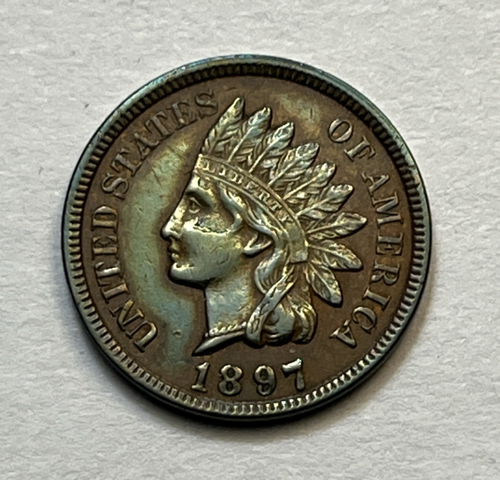 Old Scarce 1897 US Indian Head One Cent Penny 1c High Grade Type ...