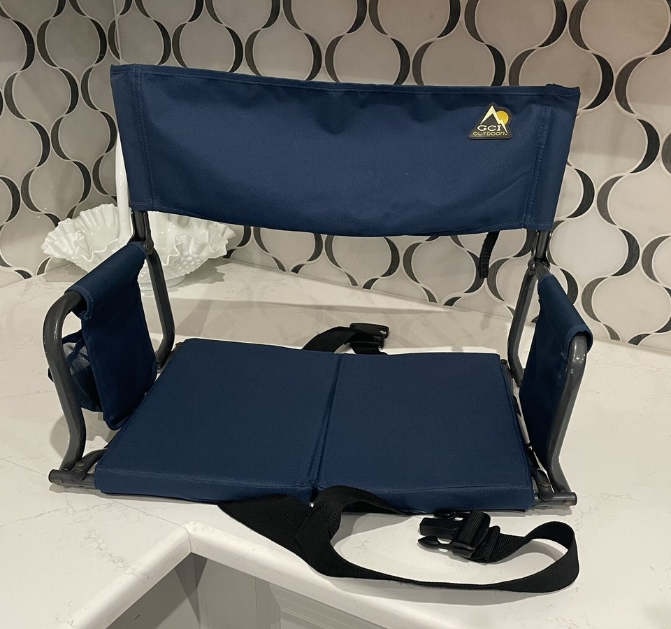 GCI OUTDOOR Stadium & Bleacher Chair Foldable Seat w/ Back Support, Cup ...