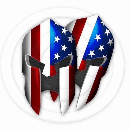 Spartan Stickers Racing Helmet American Flag 2 pack Spartan Helmet ...