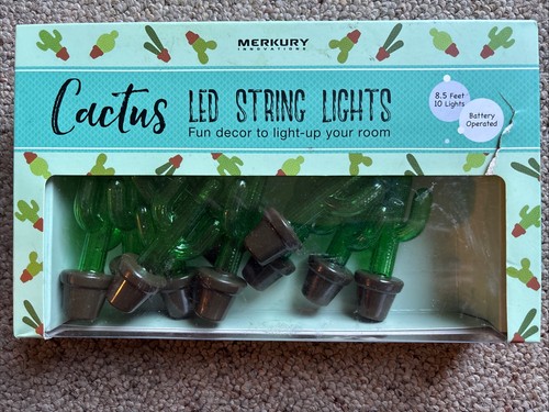 New Cactus Led String Light Set 8.5 Ft 10 Lights Merkury Innovations ...