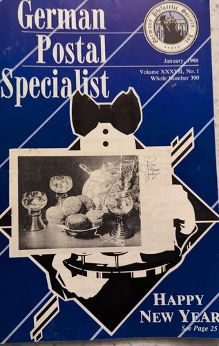 German Postal Specialist Jan '86 Watermark Detection Fluids Heinrich ...