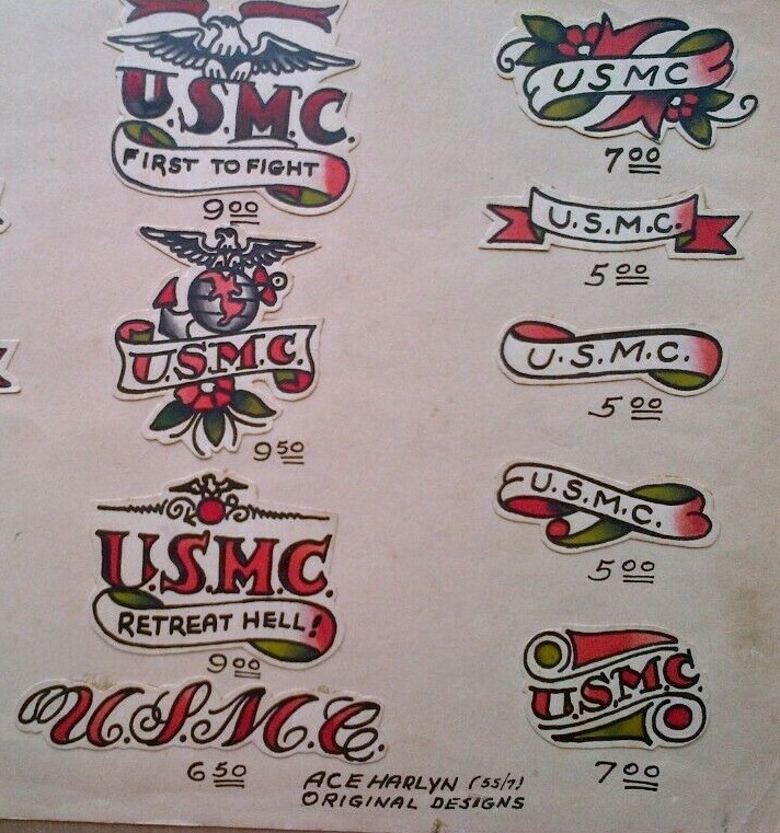 ACE HARLYN, LEGENDARY TATTOO PIONEER - ORIGINAL mid-1900s VINTAGE FLASH ...