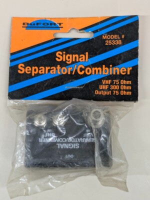 DuFort UHF/VHF FM Video Signal Separator Combiner 75ohm Coax Cable ...