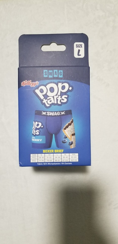 Blueberry Pop Tarts Boxer Briefs in Gift Box, Men's Size L, Food Snacks ...