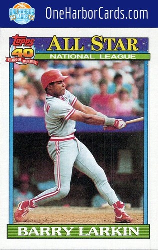1991 Topps Cincinnati Reds Baseball Card #400 Barry Larkin | eBay