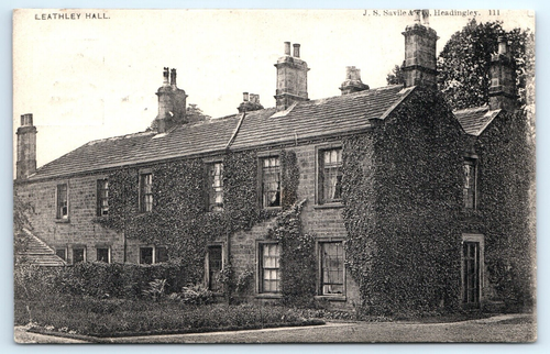 POSTCARD LEATHLEY HALL - 1919 NEAR OTLEY | eBay