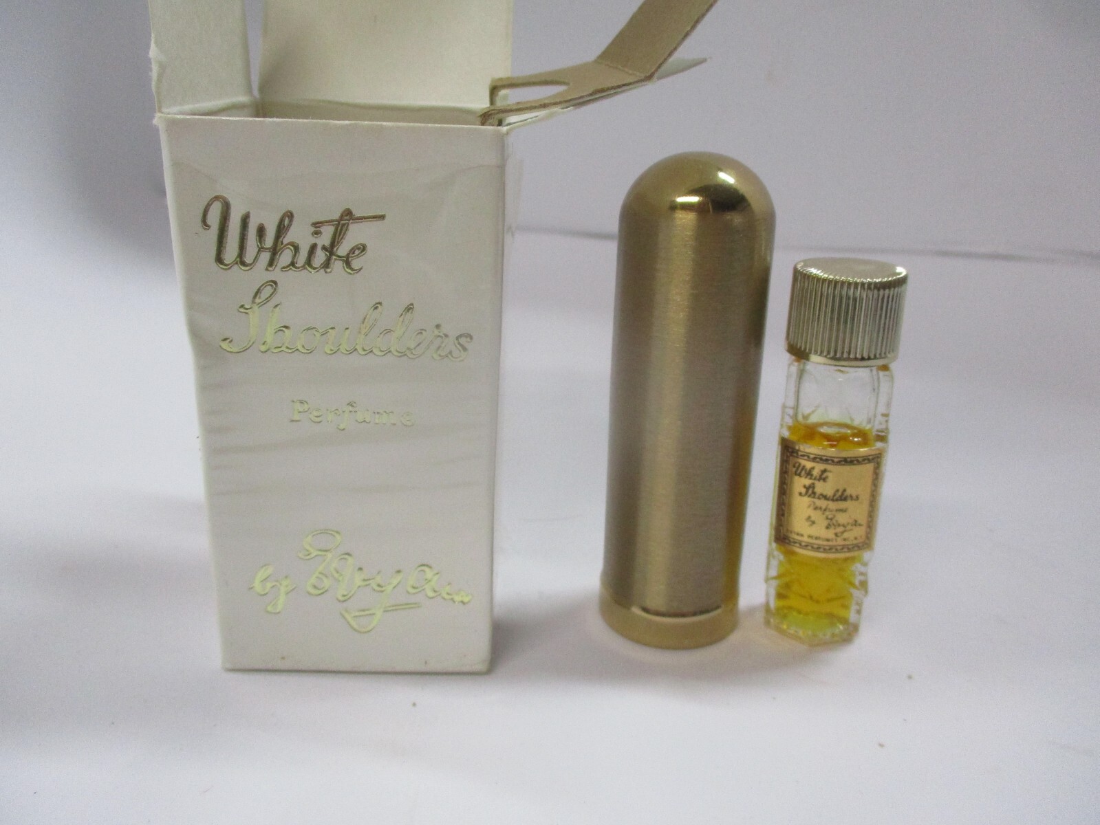 Vintage White Shoulders by Evyan Perfume Metal Case 1/8 fl.oz. | eBay