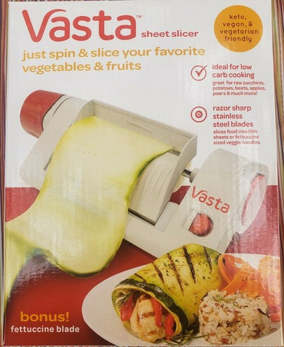 VASTA Vegatable & Fruit Sheet Slicer KETO VEGAN VEGETARIAN Spin and ...