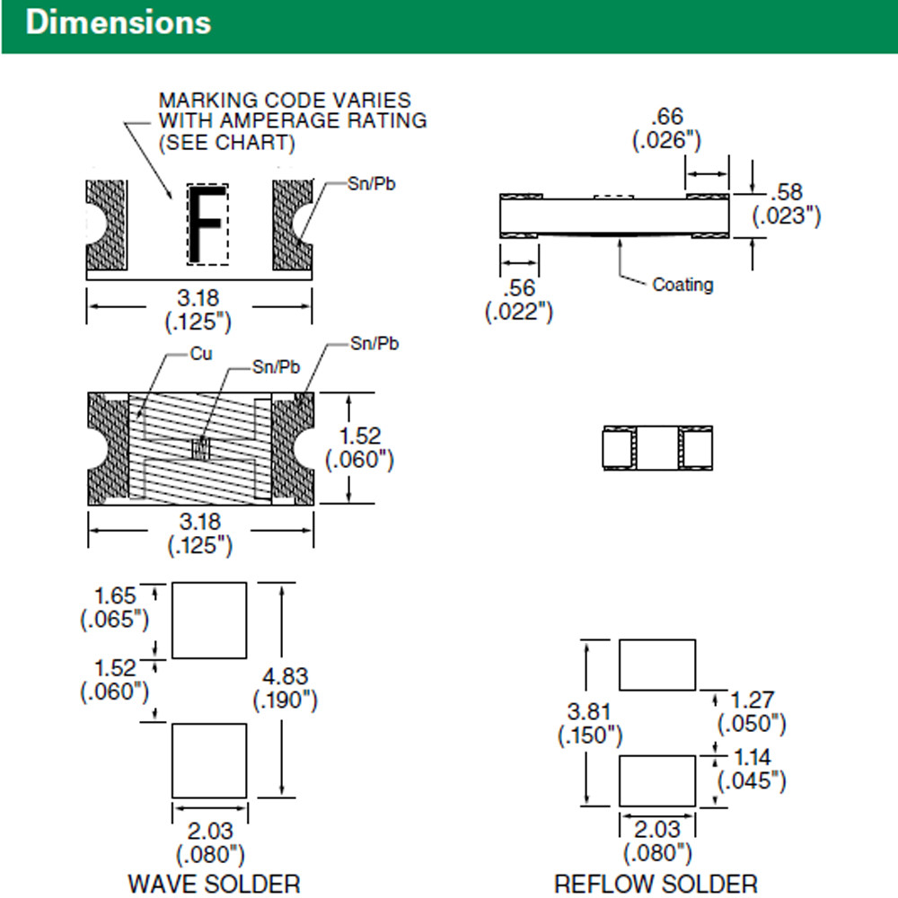 10Pcs Littelfuse SMD SMF 1206 3216 Very Fast Acting Fuse 1.5A 63V 433 ...
