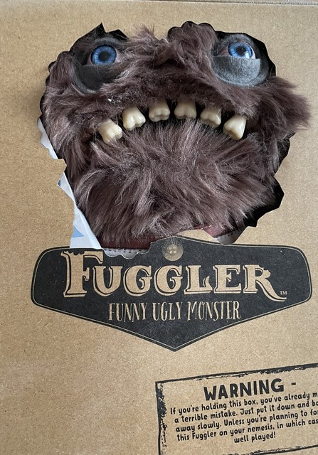 Fuggler Funny Ugly Monster RARE Bloodshot Eyes Brown Fur Gnawing Terror ...