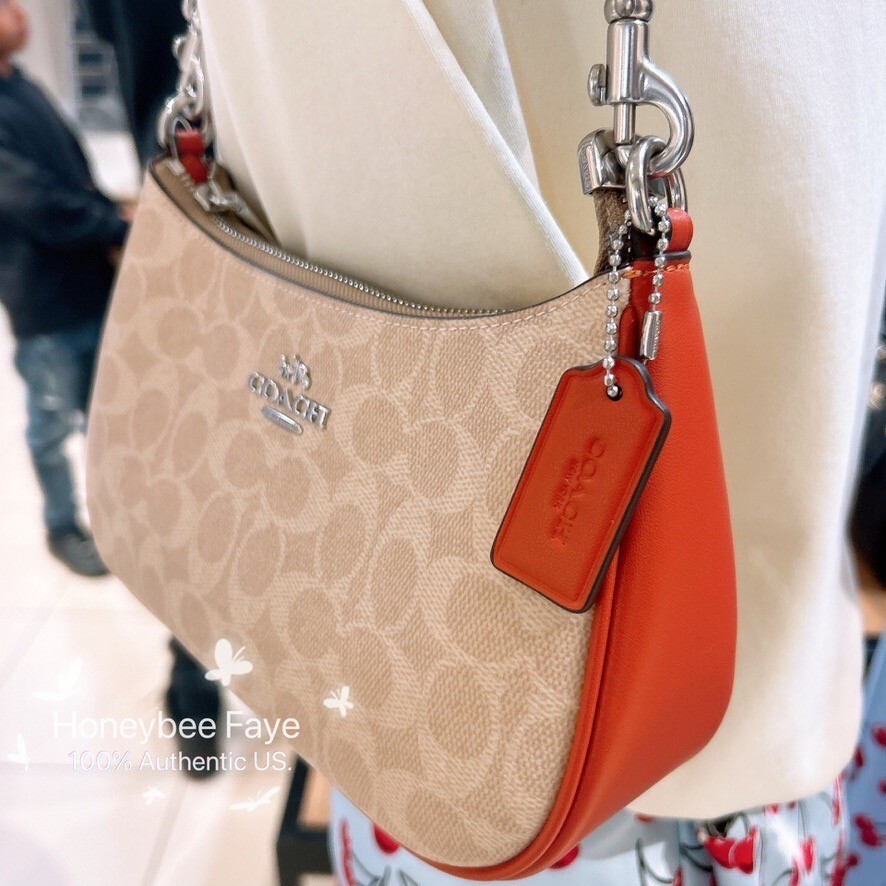 NWT Coach Teri Shoulder Bag In Signature Canvas CV933 | eBay
