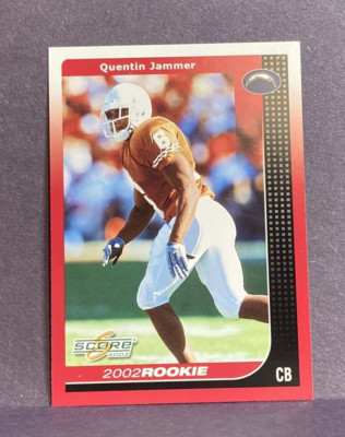 2002 Score QUENTIN JAMMER Rookie RC Card #318 Chargers | eBay